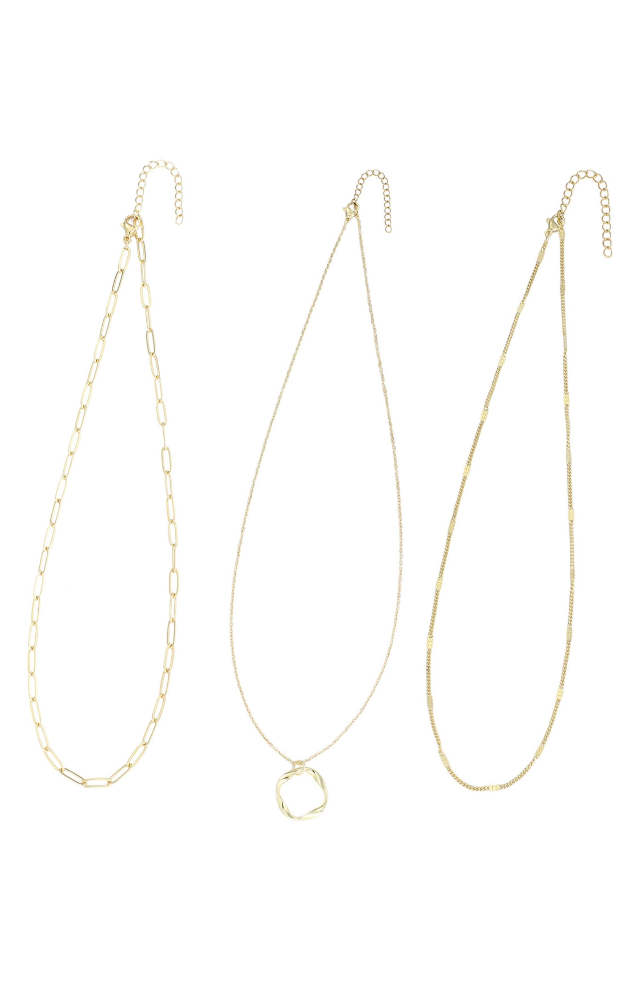 Set of 3 Assorted Chain Necklaces (Women) | Nordstromrack