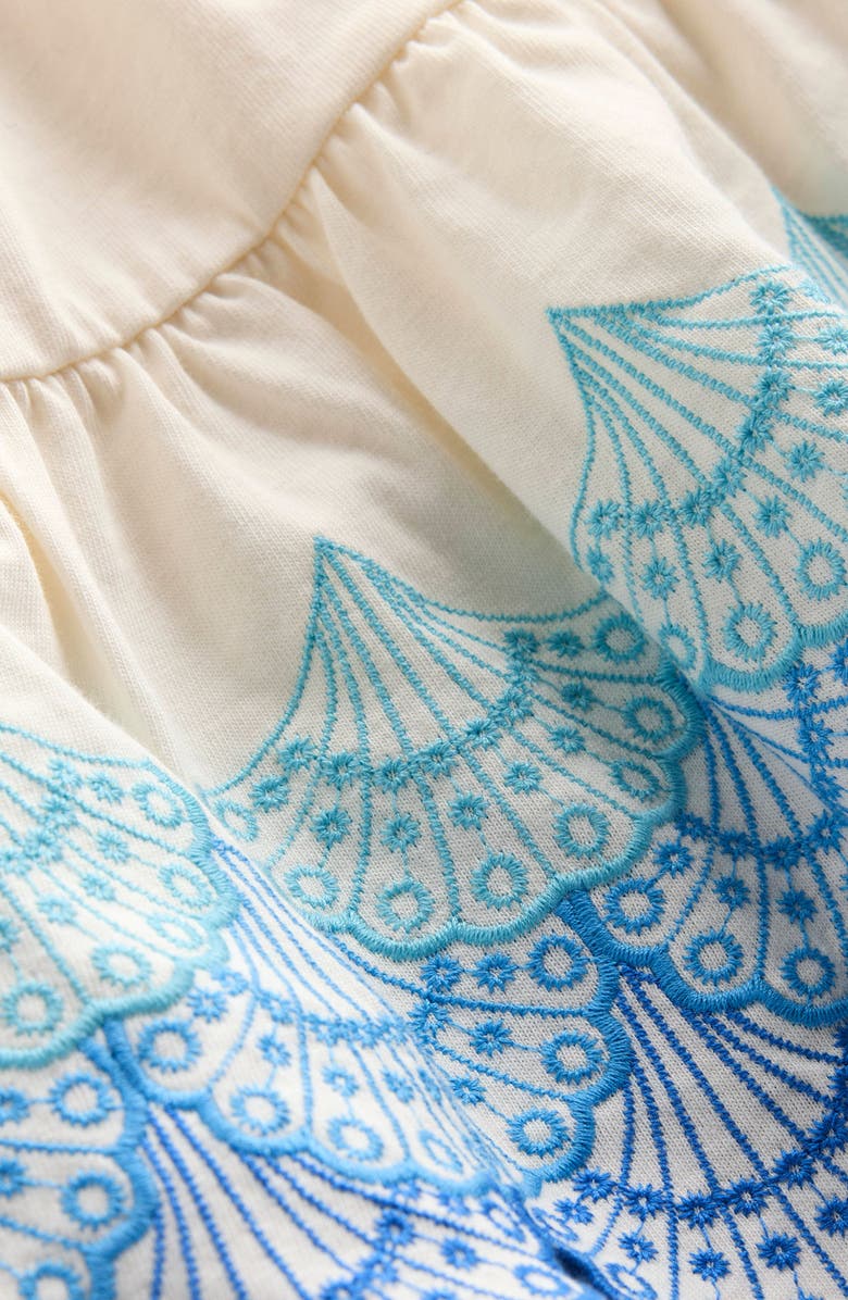 Mini Boden Kids' Enza Shell Embroidered Tiered Cotton Sundress ...