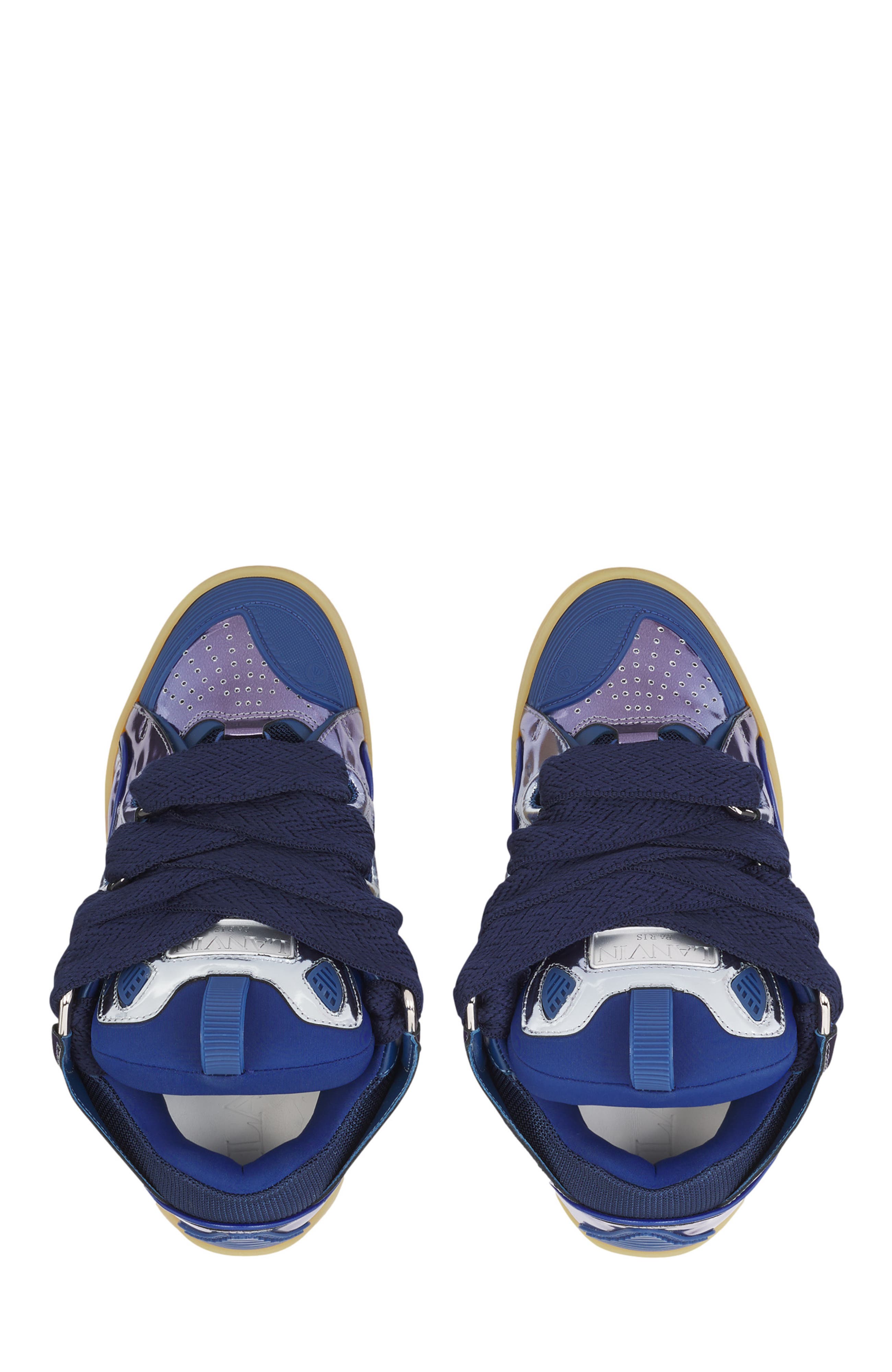 Lanvin CURB SNEAKERS IN METALLIC LEATHER | Nordstrom