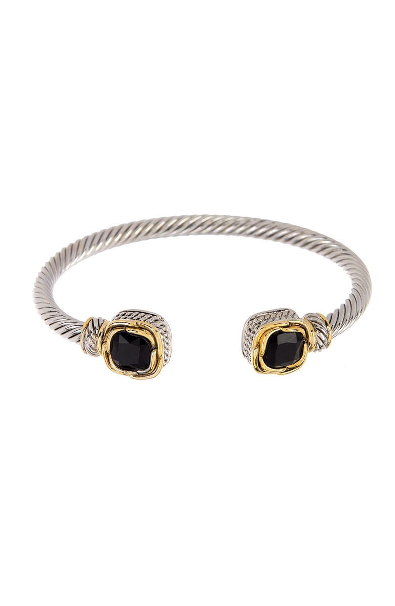 Juvell Twisted Cable Black Topaz Ends Bracelet | Nordstromrack