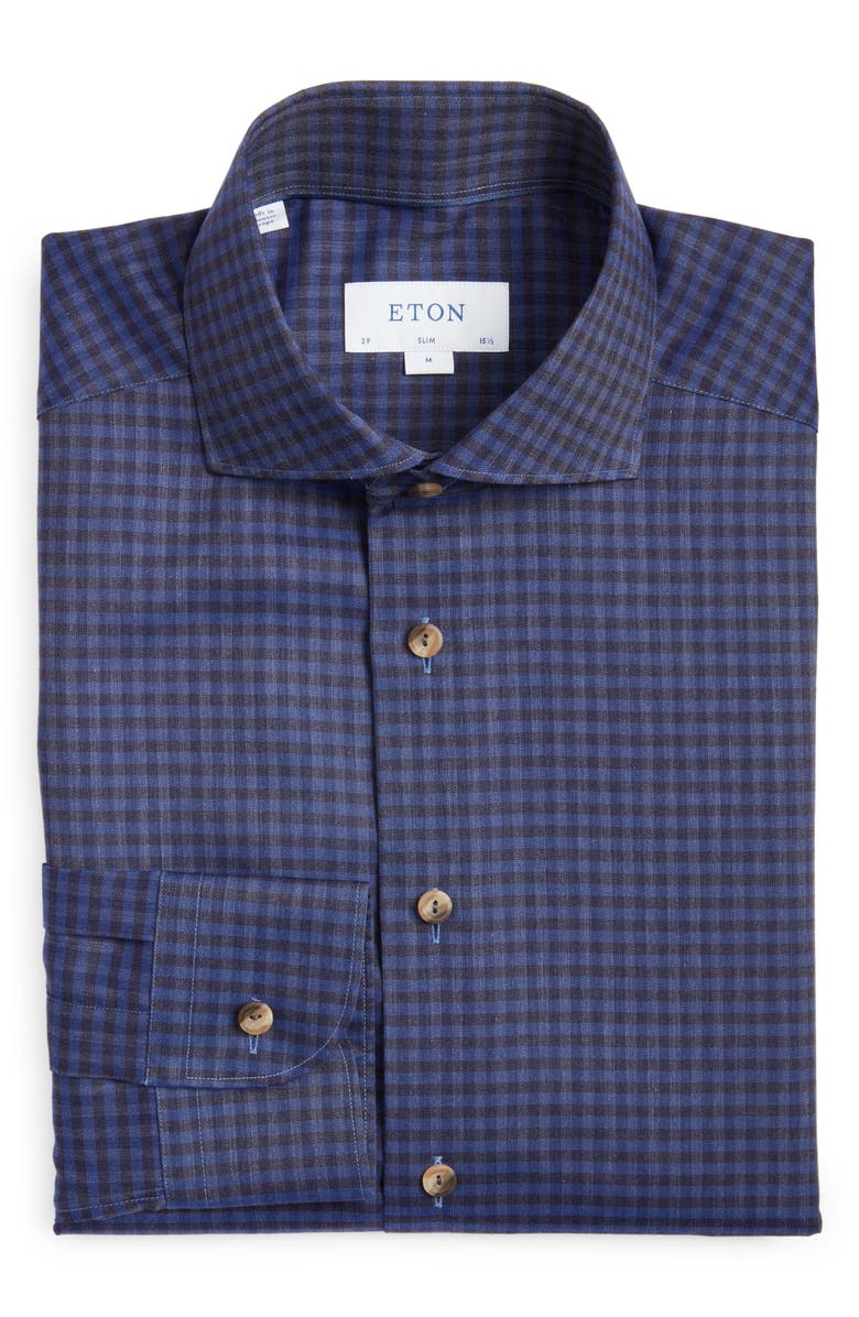 Eton Slim Fit Gingham Check Dress Shirt | Nordstromrack