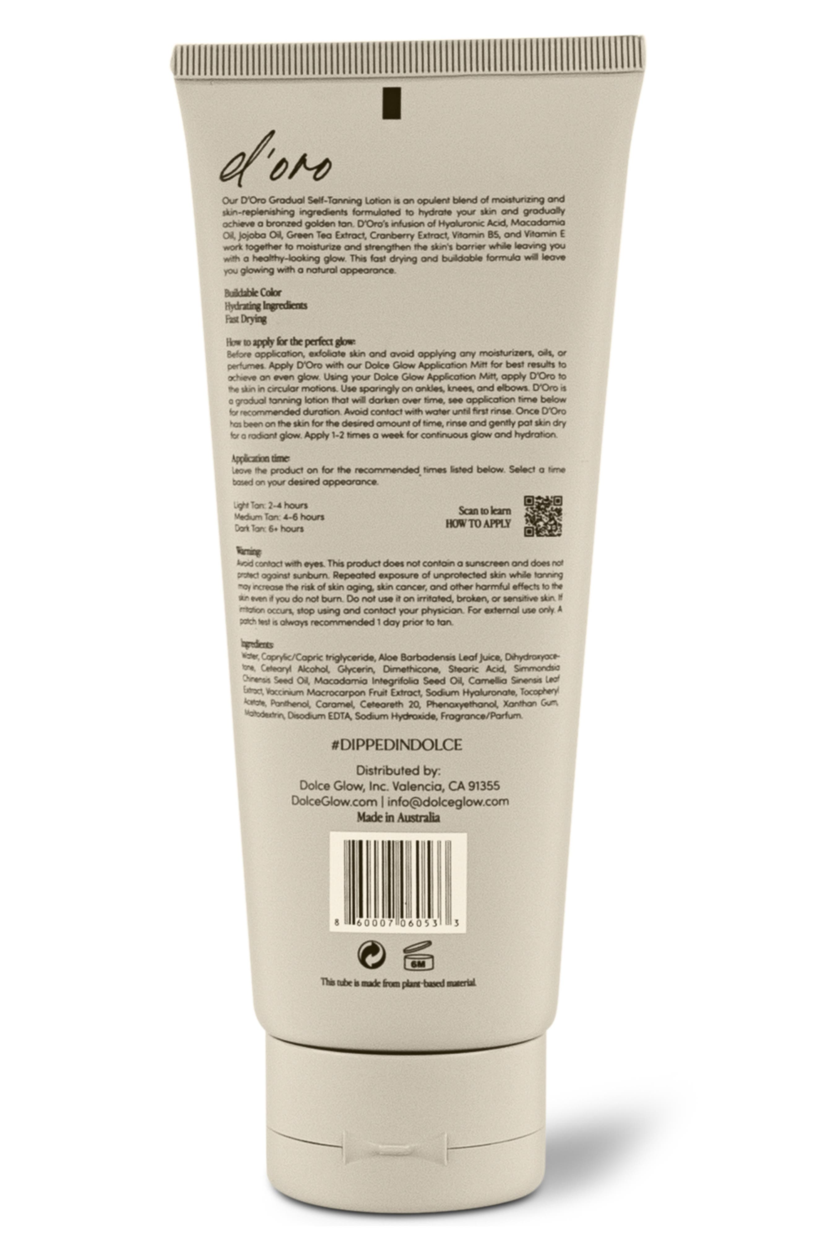Dolce Glow by Isabel Alysa D'Oro Gradual Tanning Lotion | Nordstrom