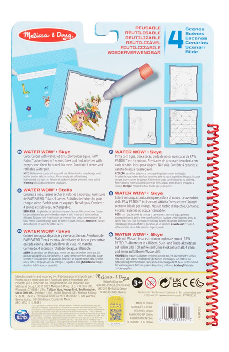 Melissa & Doug Paw Patrol Water Wow Coloring Pad & Refillable Water Pen ...