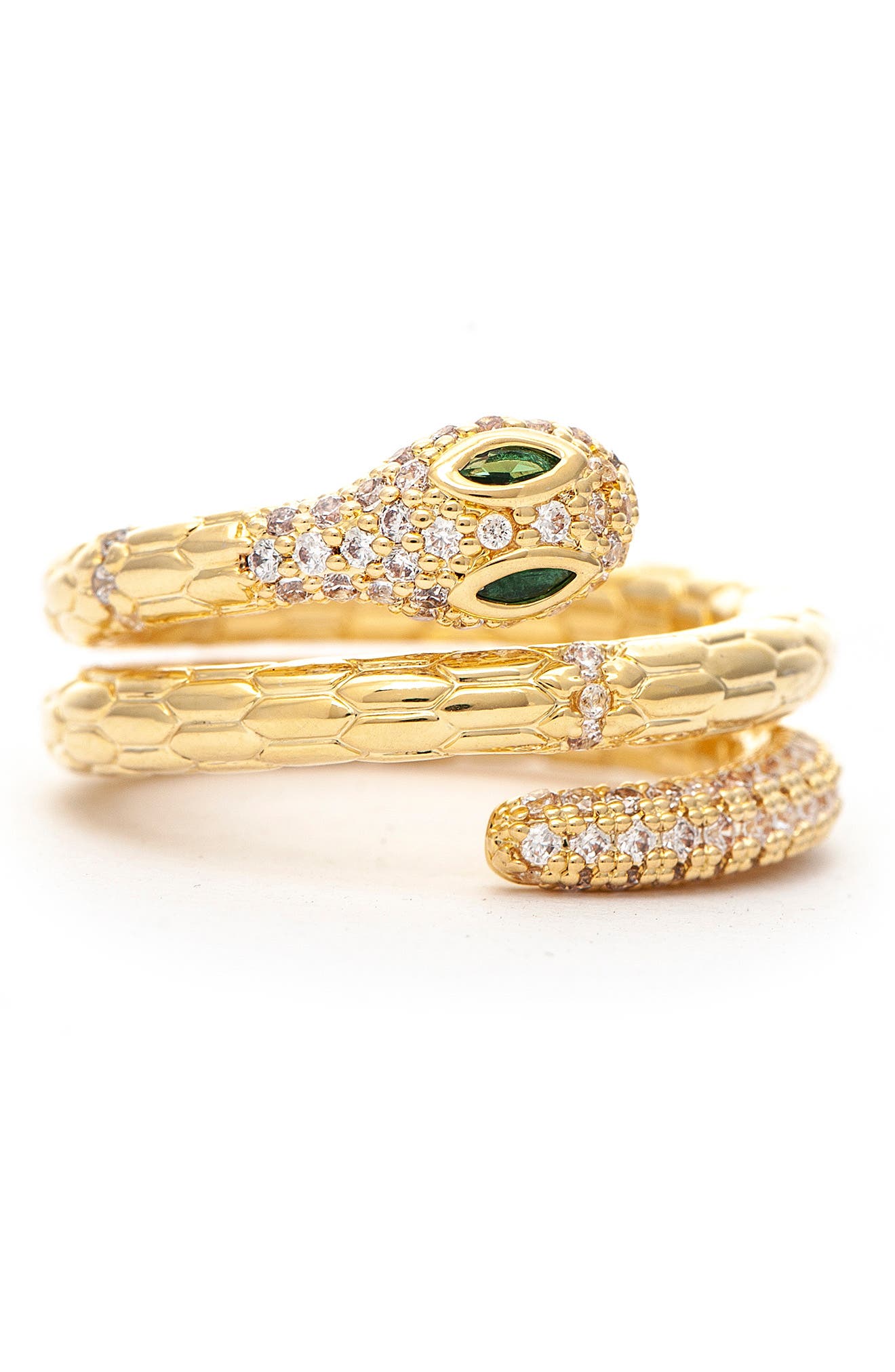 RIVKA FRIEDMAN Textured Snake CZ Ring | Nordstromrack