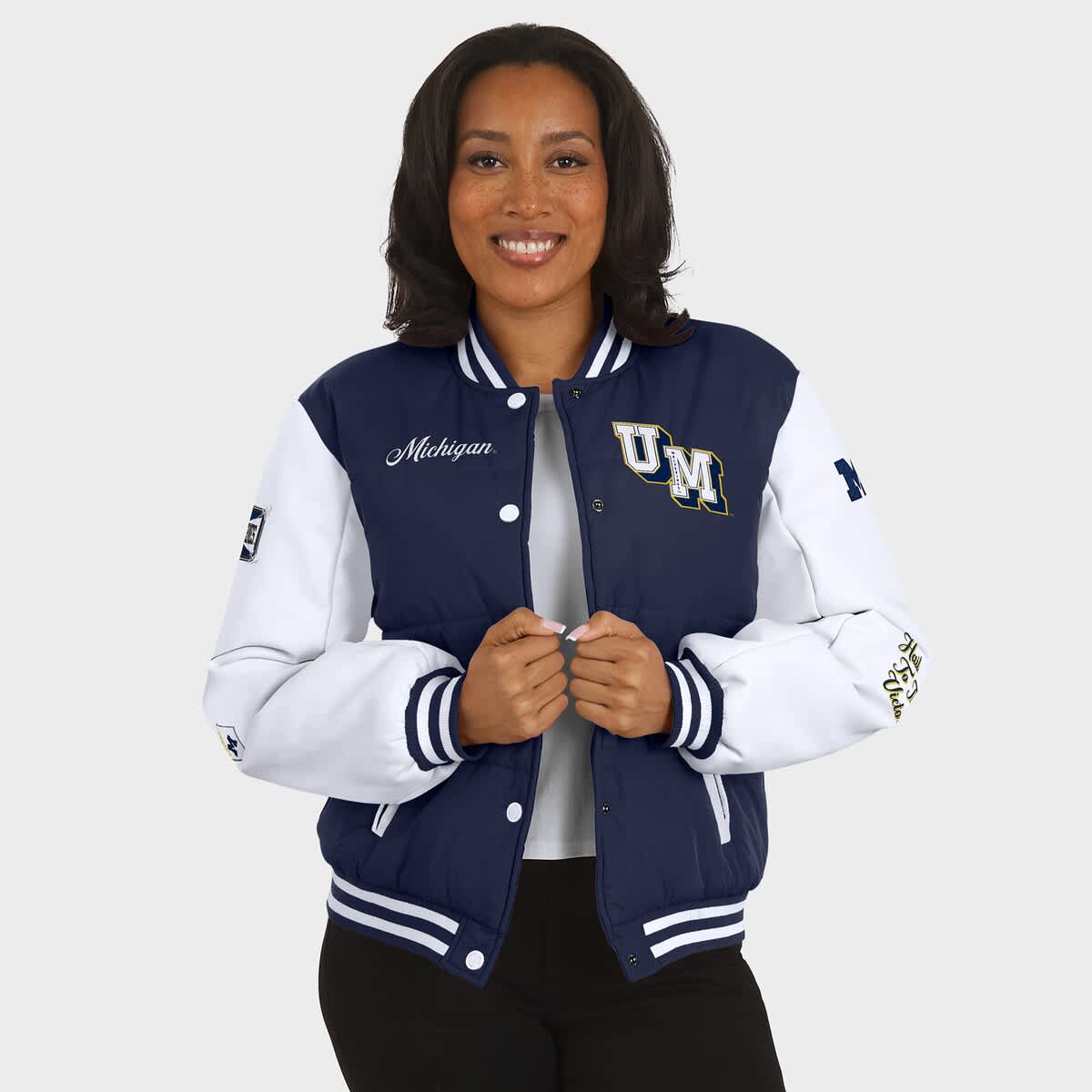 WEAR by Erin Andrews Women's WEAR by Erin Andrews Navy Michigan ...