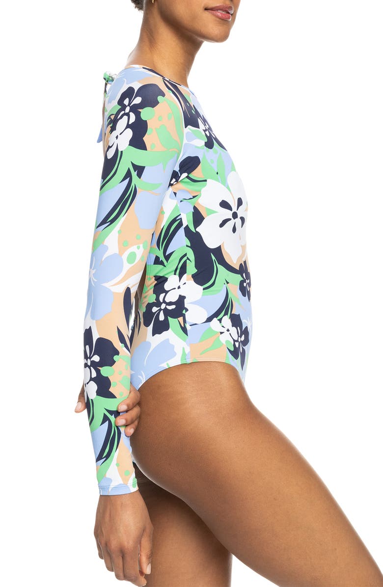 Roxy Floral Long Sleeve One-Piece Swimsuit | Nordstromrack