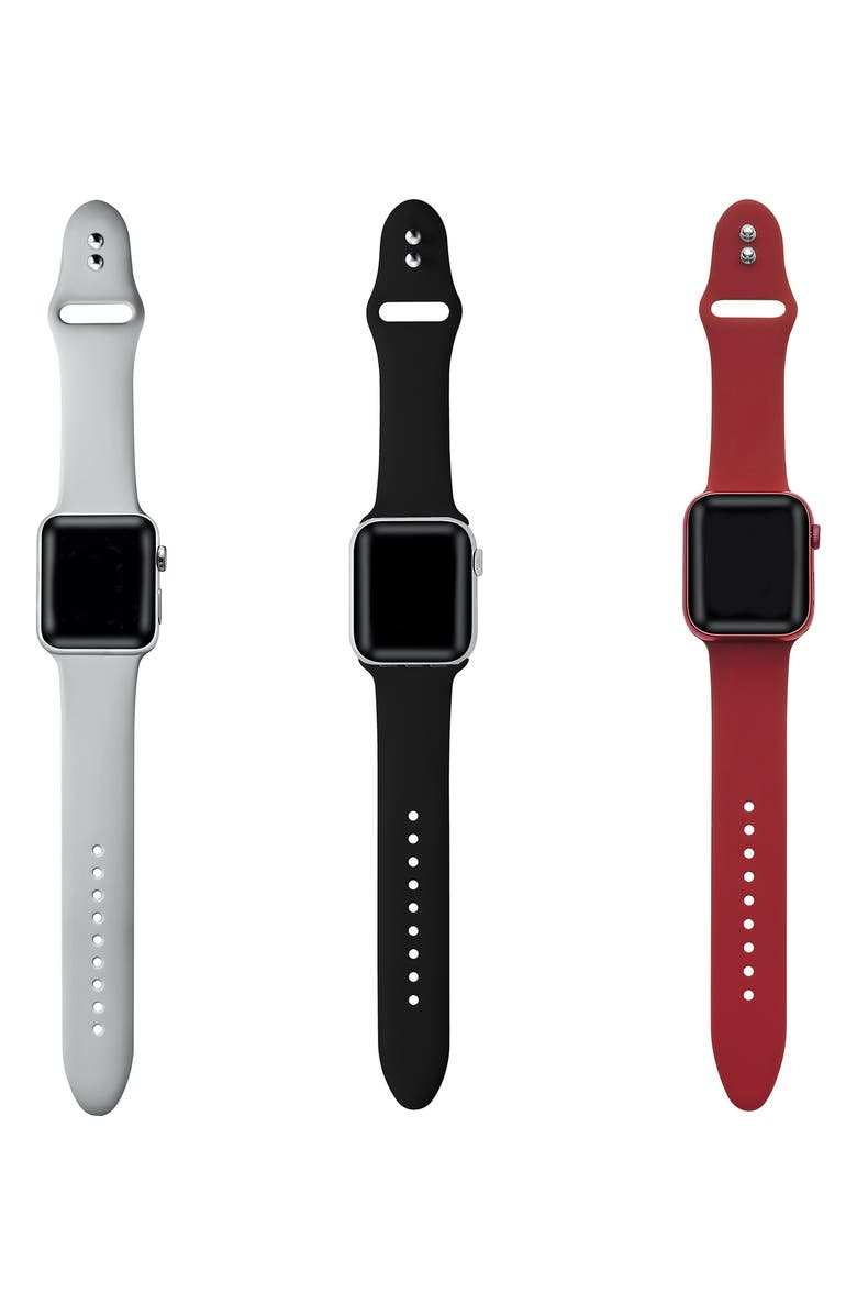 The Posh Tech Assorted 3-Pack Silicone Apple Watch® Watchbands ...