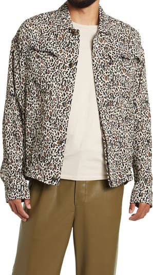 Nanushka Beno Animal Print Button-Up Shirt | Nordstromrack