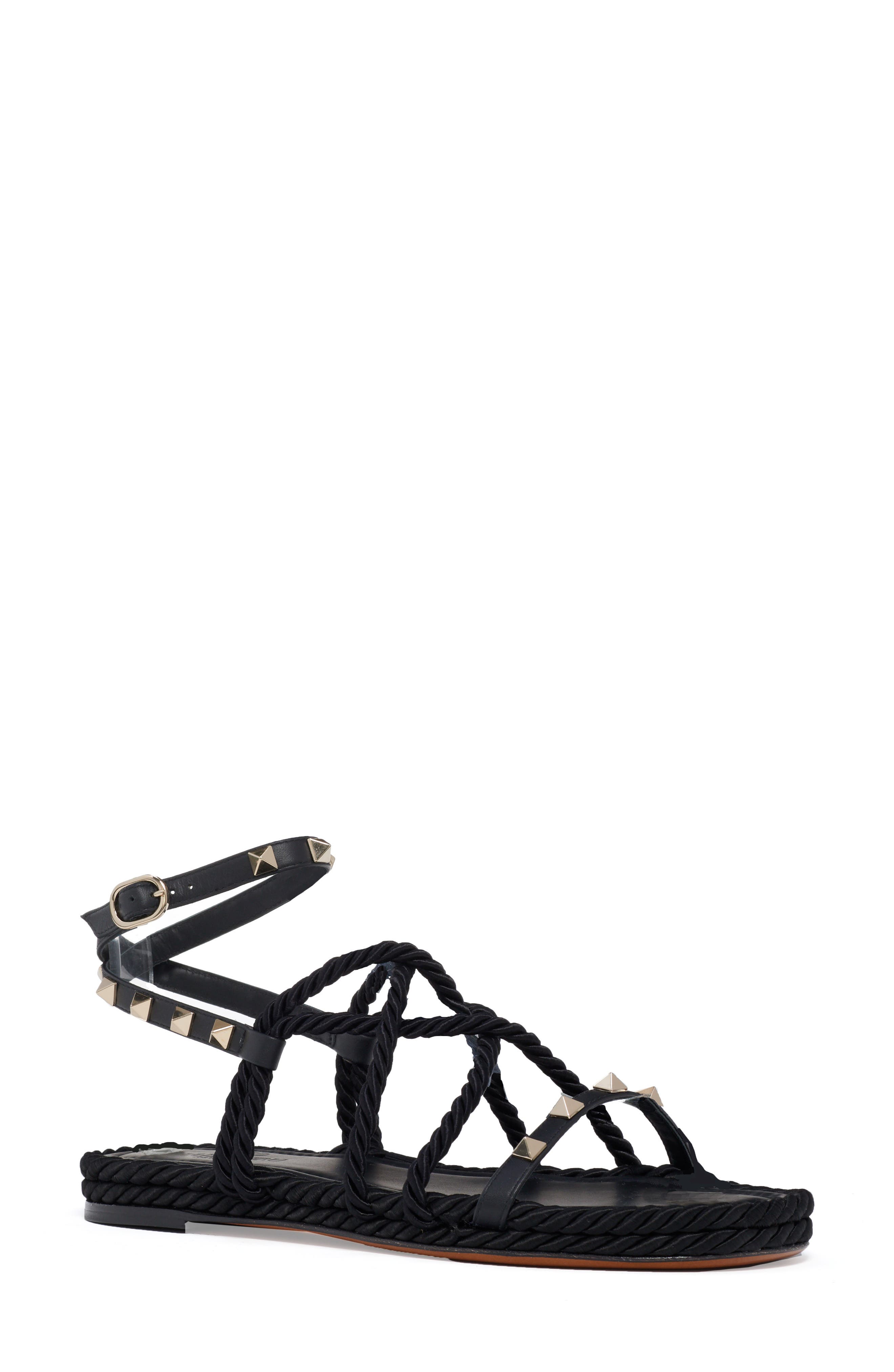 Valentino Garavani Torchon Rope Sandal (Women) | Nordstrom