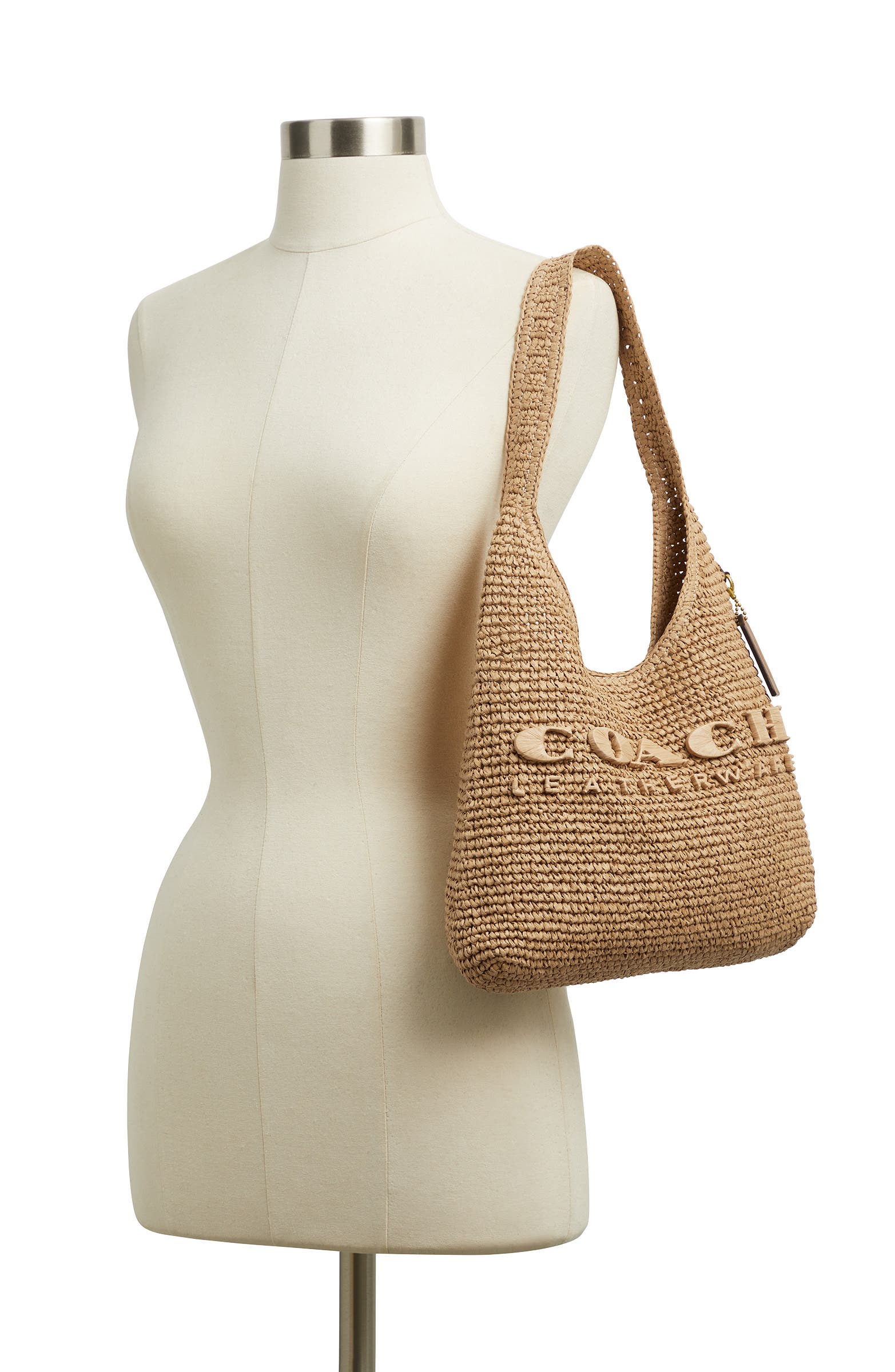 COACH Brooklyn 28 Straw Shoulder Bag | Nordstrom