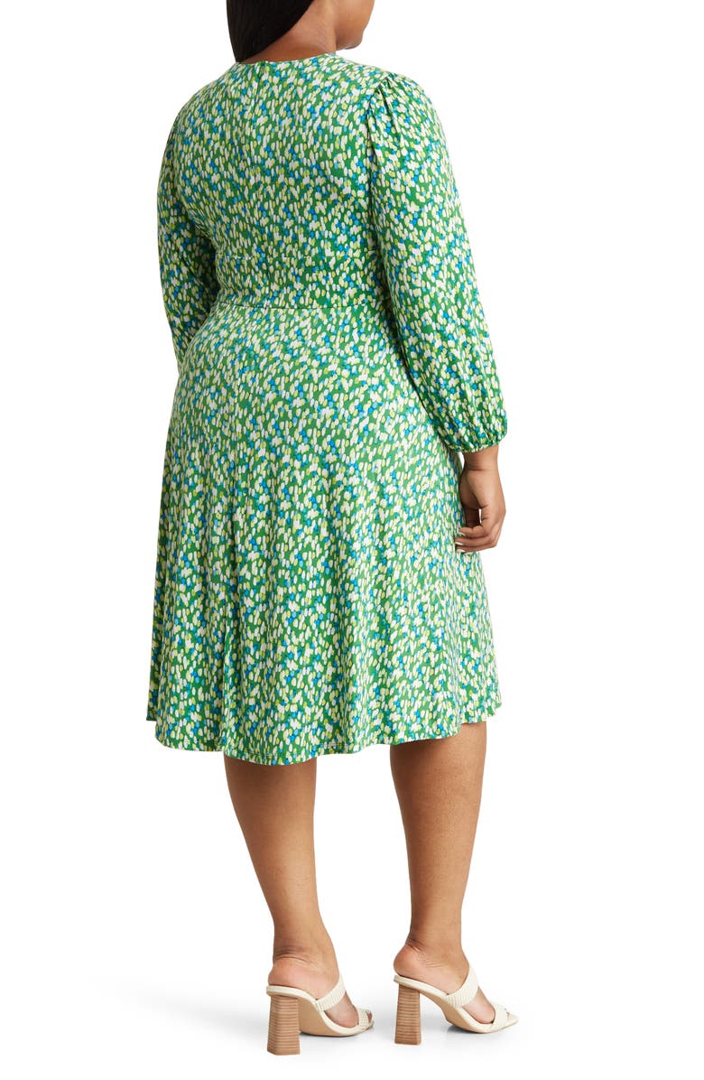 London Times V-Neck Long Sleeve Midi Dress | Nordstromrack