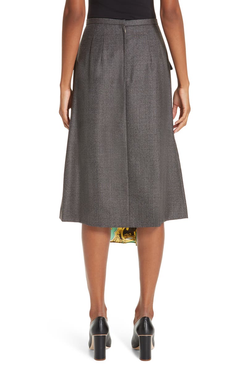 Toga Scarf Panel Wool Wrap Skirt | Nordstromrack