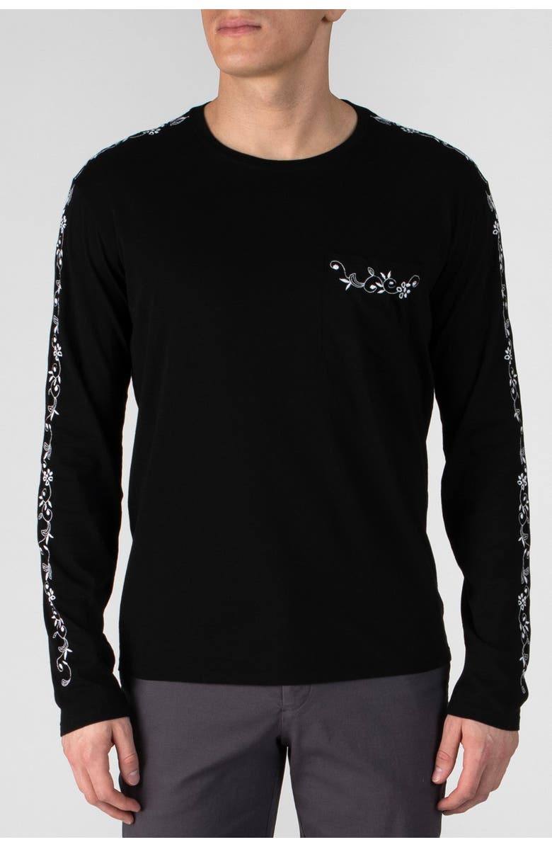 ATM Anthony Thomas Melillo Classic Jersey Embroidered Long Sleeve Crew ...