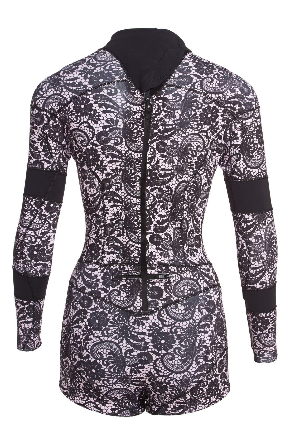 Cynthia Rowley 'Black Lace' Printed Wetsuit | Nordstrom