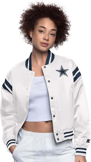 STARTER Women's Starter White Dallas Cowboys Full Count Full-Snap ...