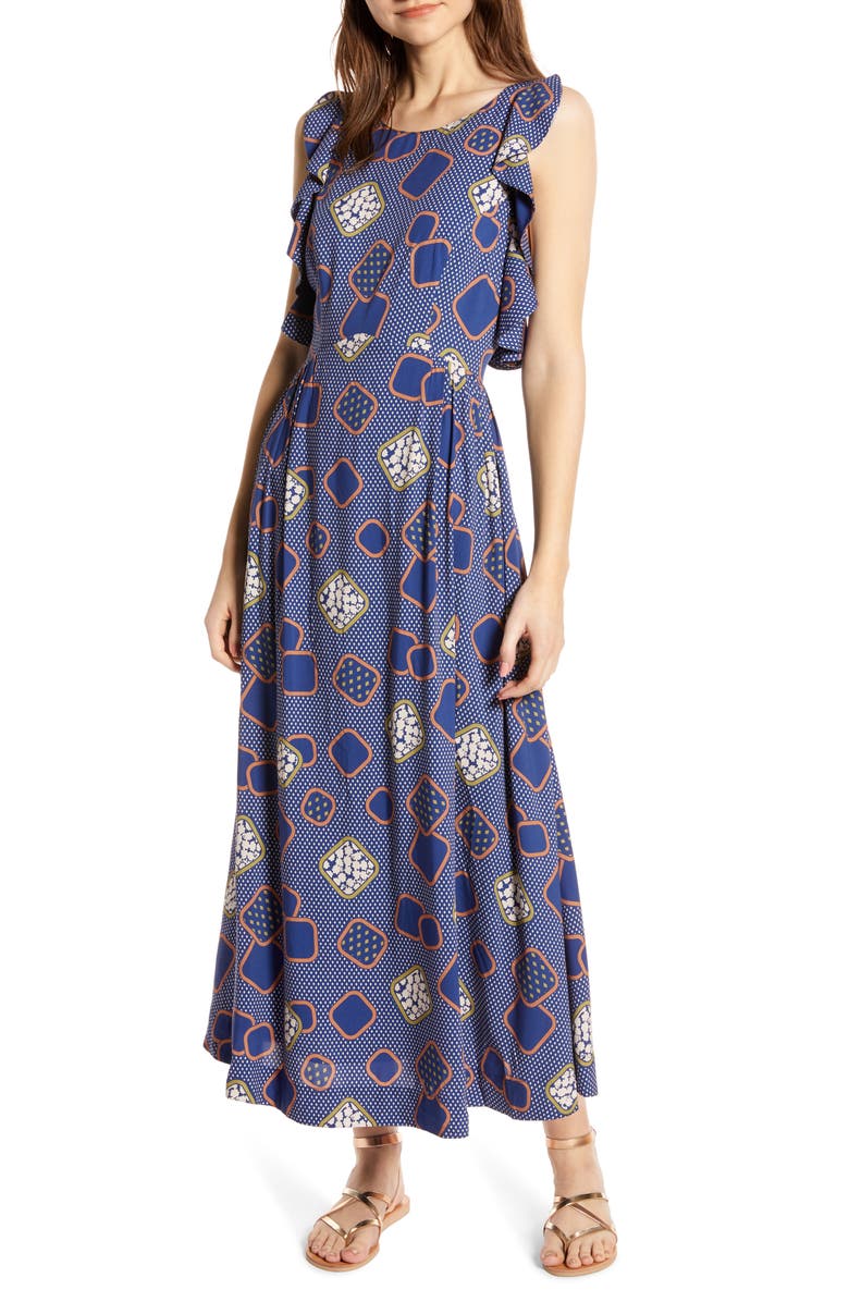 THE ODELLS Ruffle Trim Maxi Dress | Nordstrom