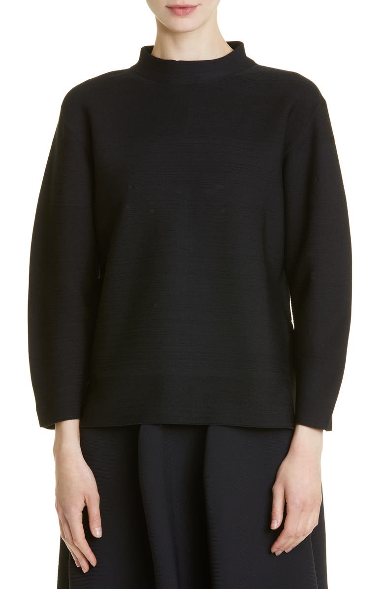 CFCL Garter 4 Mock Neck Long Sleeve Rib Top | Nordstrom