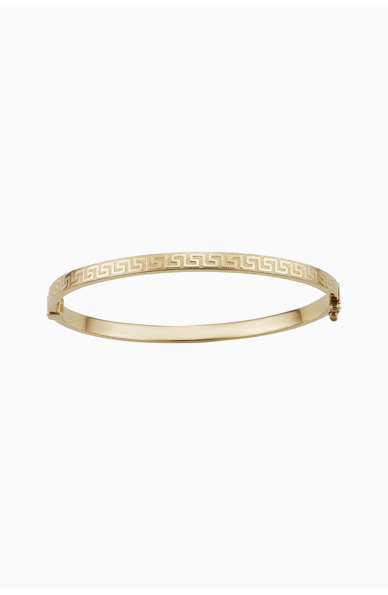Oradina 14K Yellow Gold Greek Key Bangle | Nordstrom