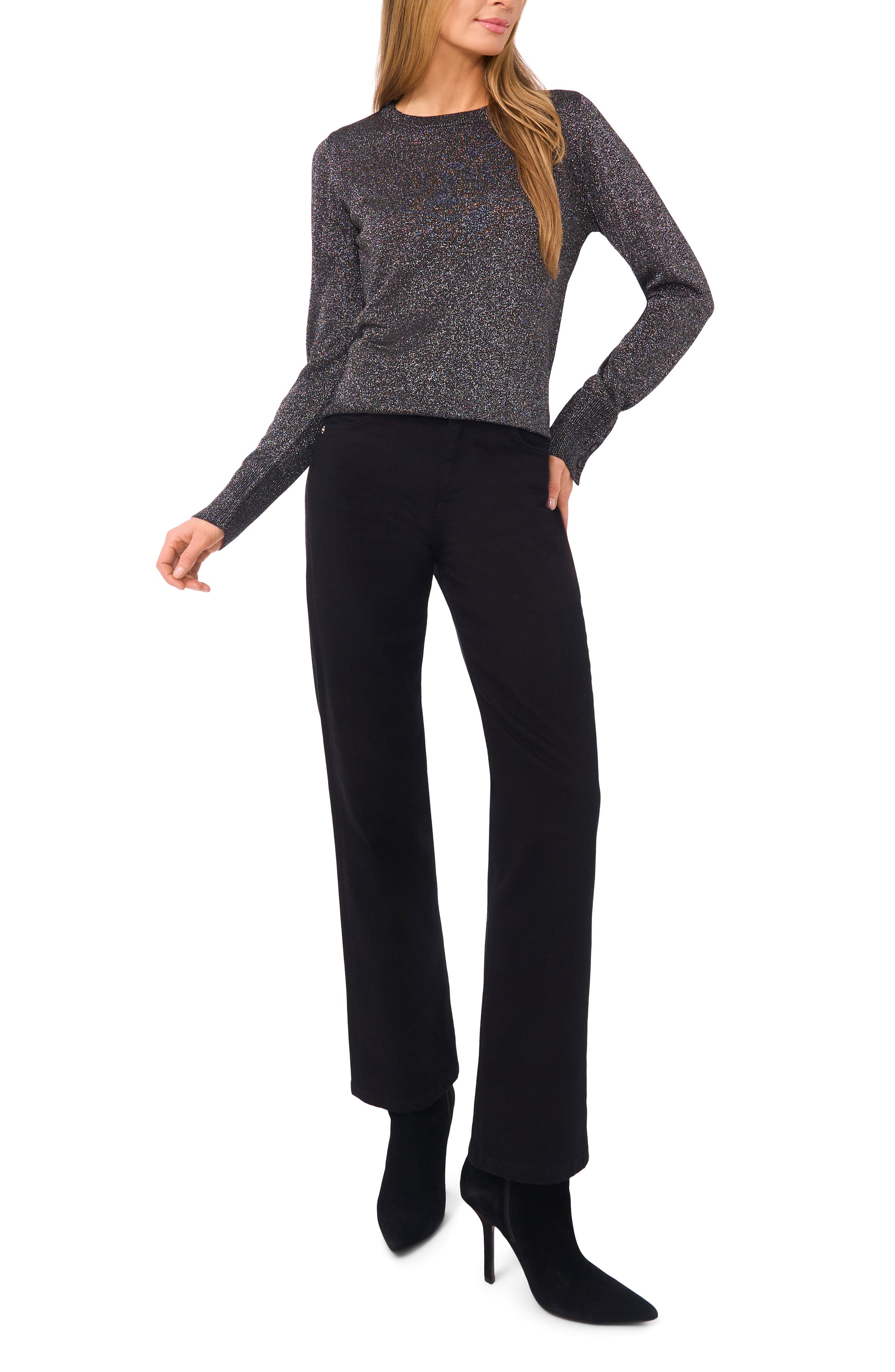 Halogen® Rhinestone Button Sweater | Nordstromrack