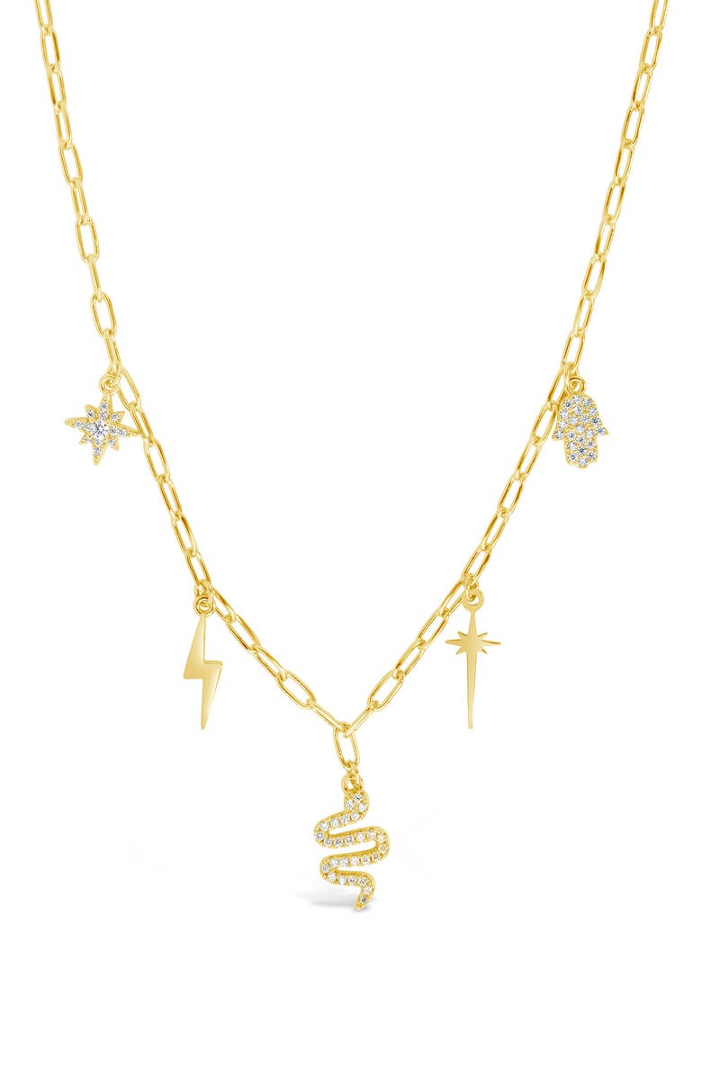 Sterling Forever Juno Mixes CZ Charm Necklace | Nordstromrack