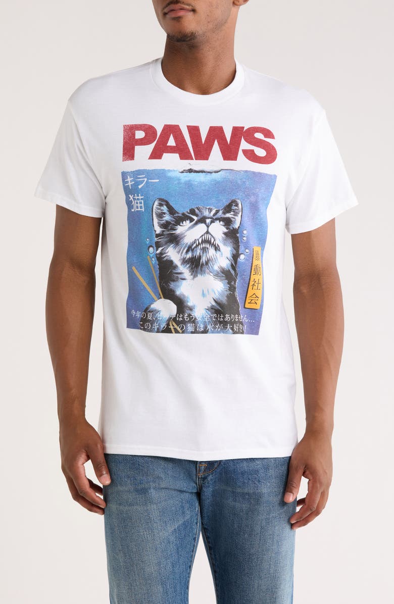 RIOT SOCIETY PAWS Kanji Cotton Graphic T-Shirt | Nordstromrack