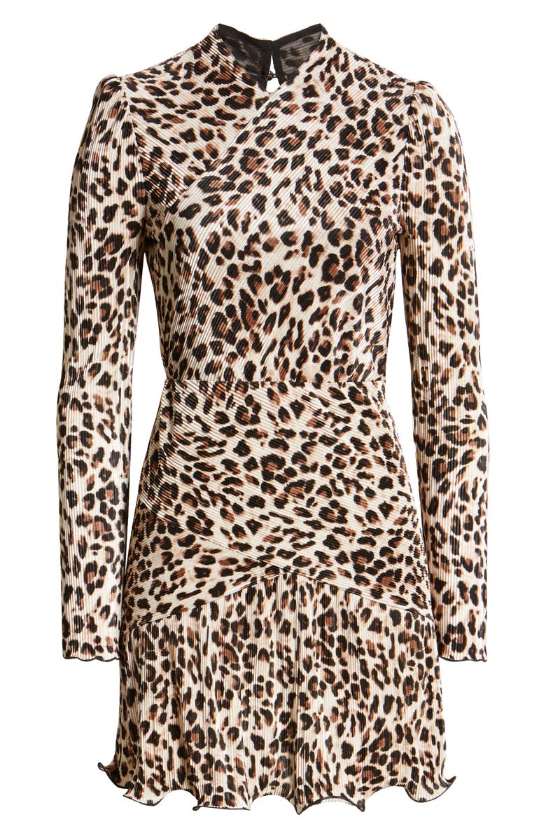 Saylor Emerson Animal Print Long Sleeve Minidress | Nordstromrack