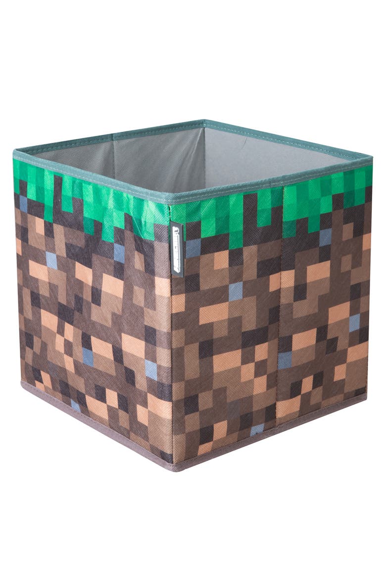 Small Ottoman Pixel Grass Block Collapsible Storage Footrest Box ...