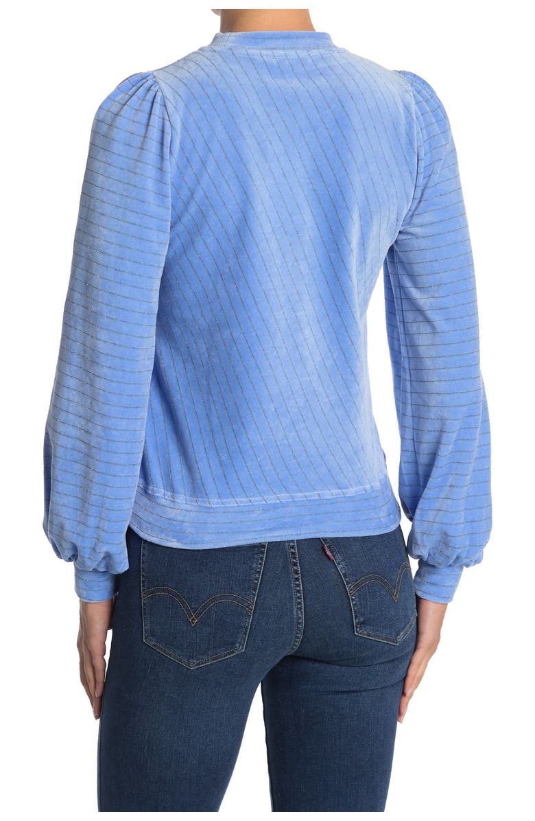 Ganni Velvet Jersey Puff Sleeve Top | Nordstromrack