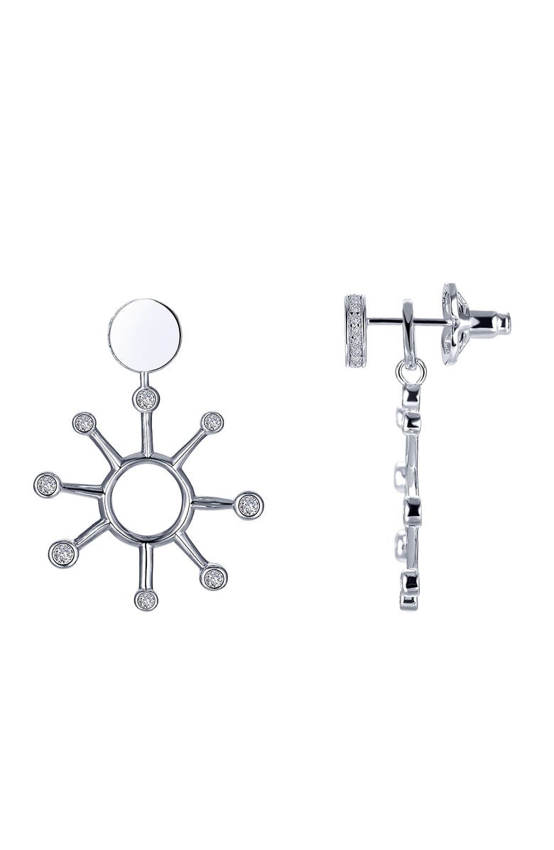 Lafonn Platinum Bonded Sterling Silver Ray of Sunshine Jacket Earrings ...