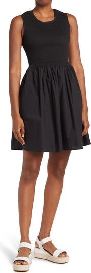 French Connection Rhodes Smocked Poplin Fit & Flare Dress | Nordstromrack
