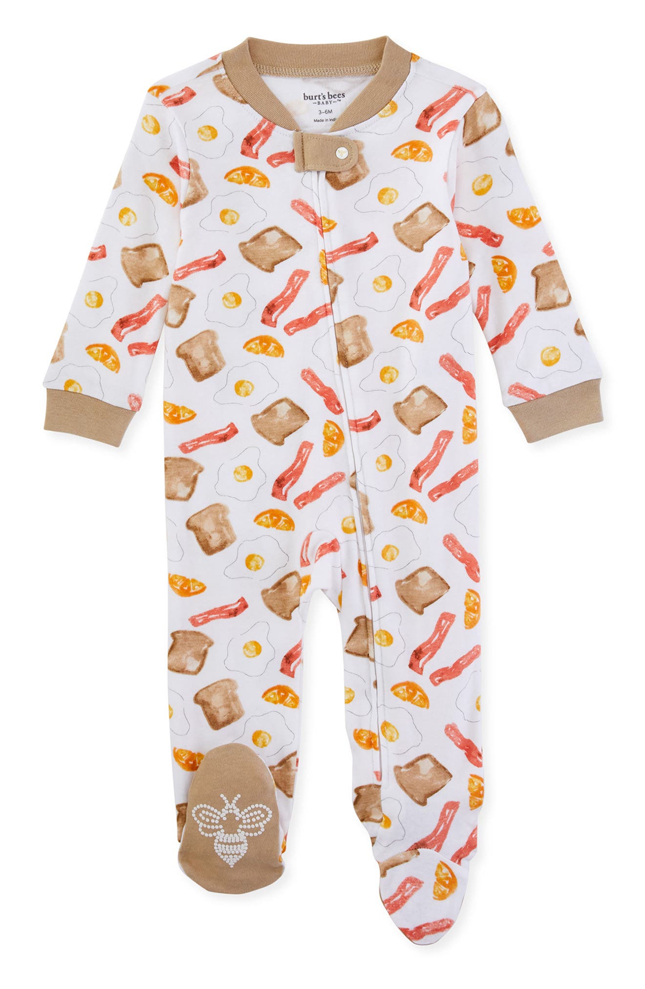 Burt's Bees Farm Fresh Breakfast Fitted One-Piece Organic Cotton Footed ...