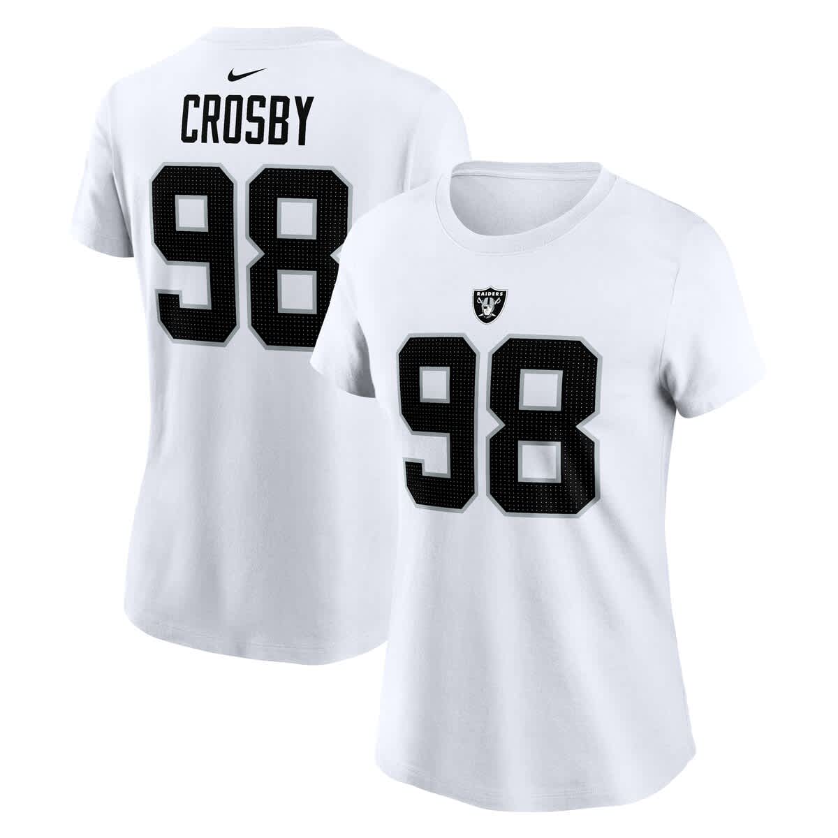 Nike Women's Nike Maxx Crosby White Las Vegas Raiders Player Name ...