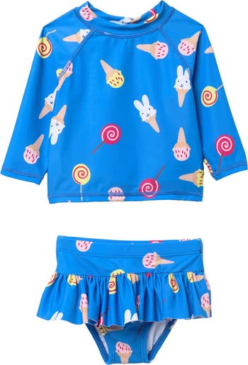 dot australia Sweet Tooth 2-Piece Rashguard Bikini Set (Toddler ...