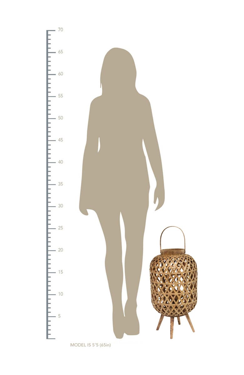 STRATTON HOME DECOR Reddish Brown Tulum Woven Lantern Stand | Nordstromrack
