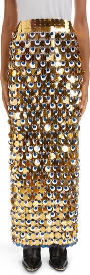 Rabanne Metallic Spangle Maxi Skirt | Nordstrom