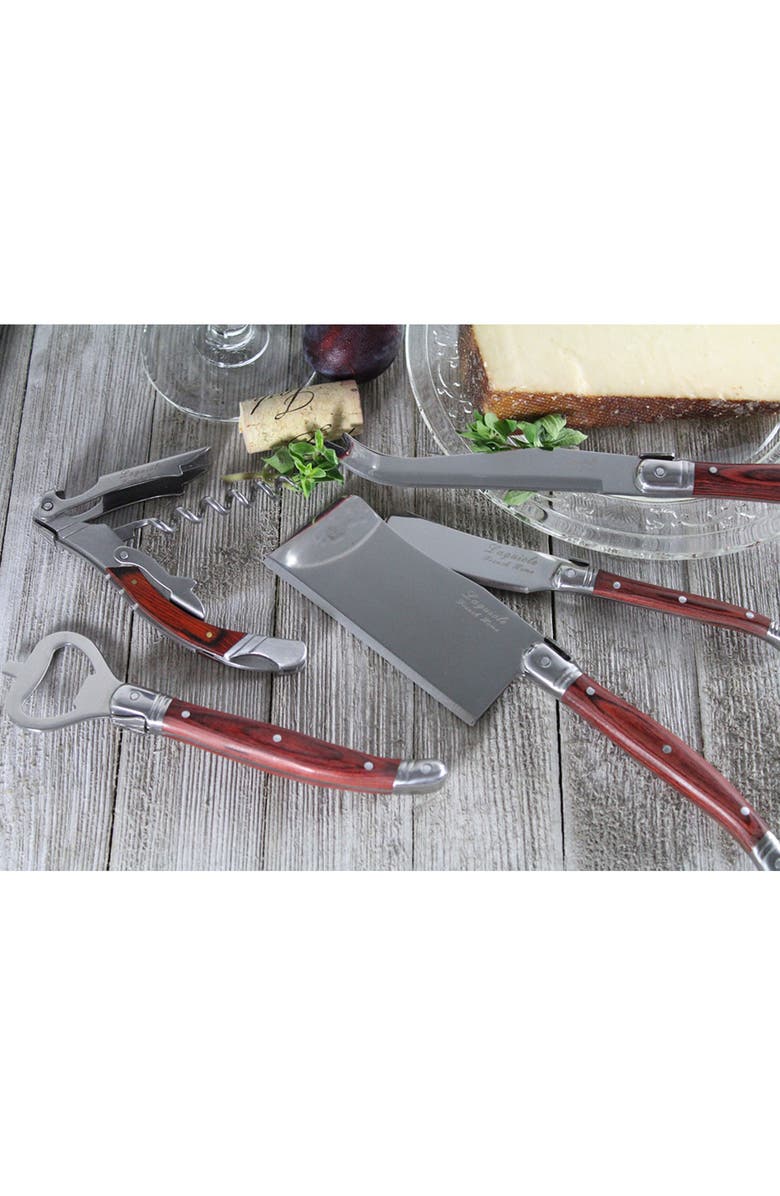 FRENCH HOME Laguiole 5-Piece Cheese Knife and Wine Opener Set with ...