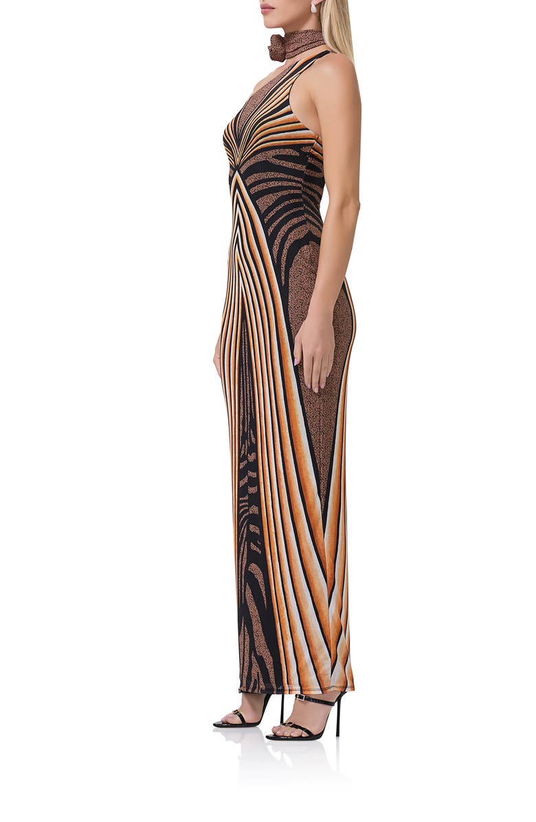 AFRM Savoy Stripe One-Shoulder Maxi Dress | Nordstromrack