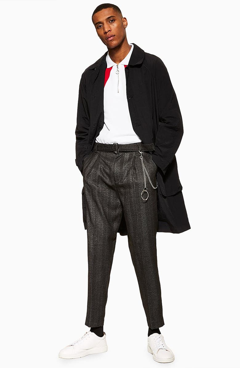 Topman Crinkle Nylon Mac Jacket | Nordstrom
