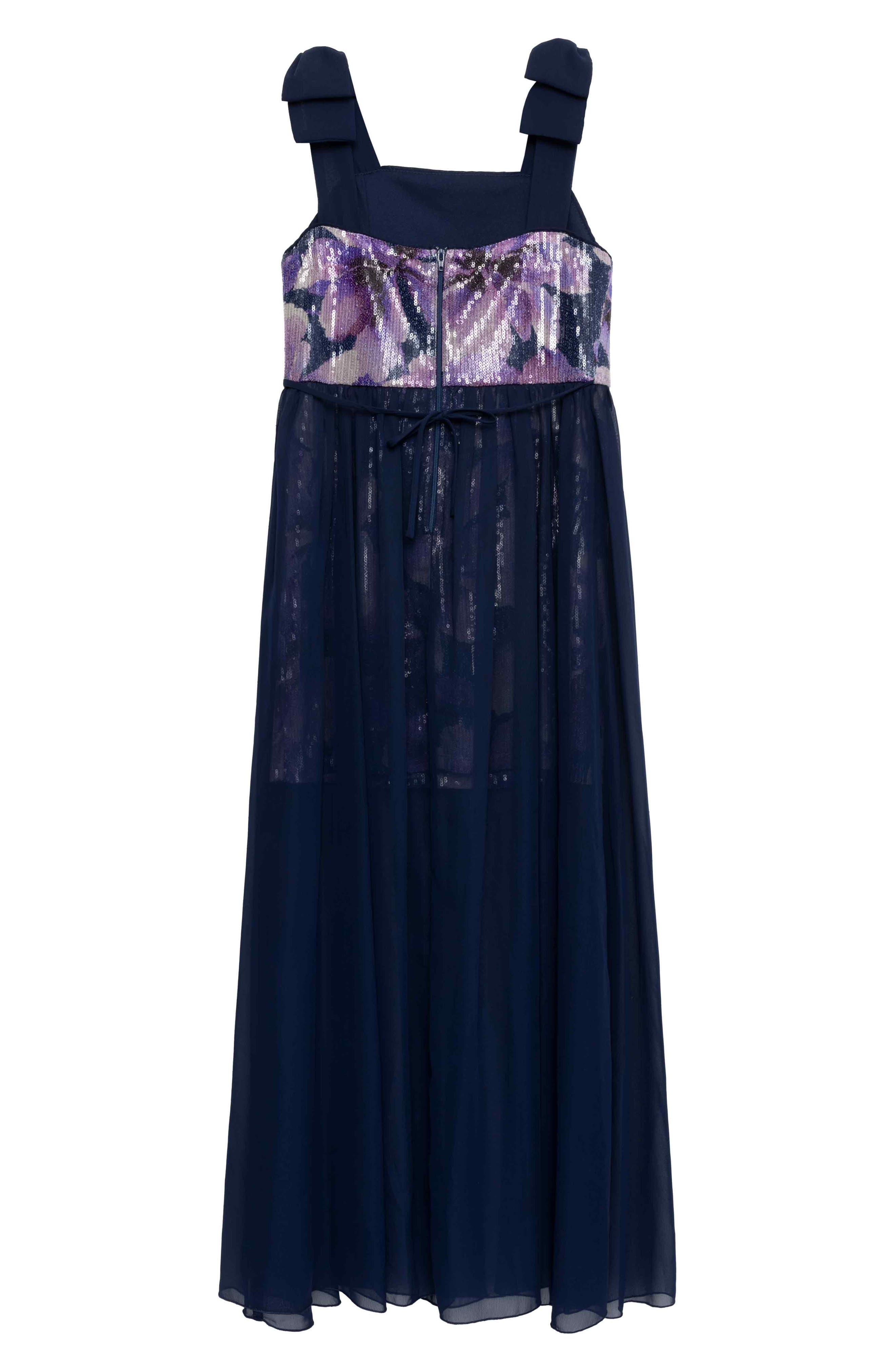 Speechless Kids' Print Sequin Walk Thru Party Dress | Nordstromrack