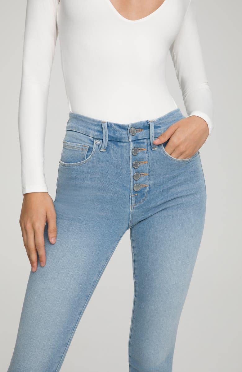 Good American Good Legs Button Fly Ankle Skinny Jeans | Nordstromrack