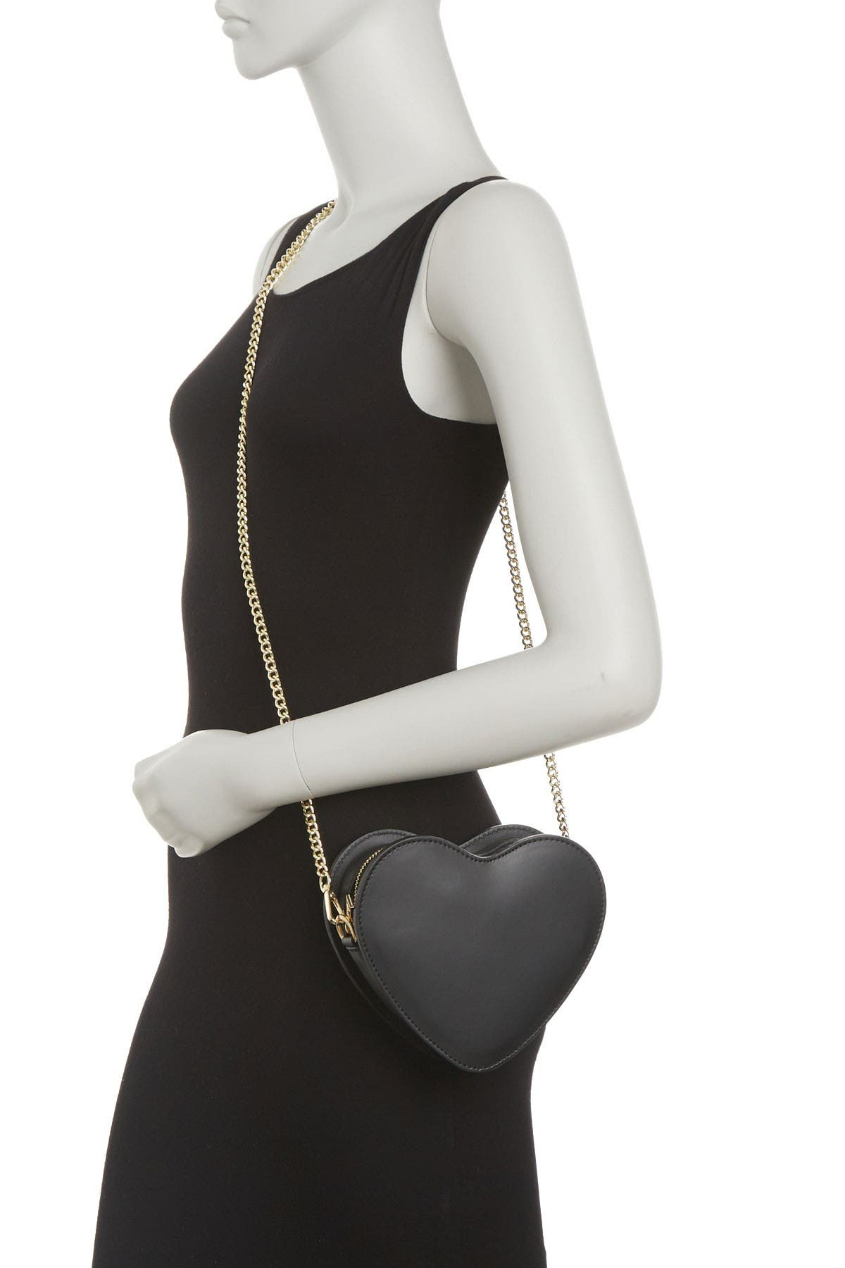 MARKESE Leather Heart Chain Crossbody Bag | Nordstromrack