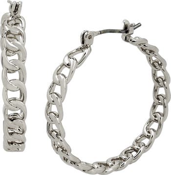 AllSaints Frozen Chain Hoop Earrings | Nordstromrack