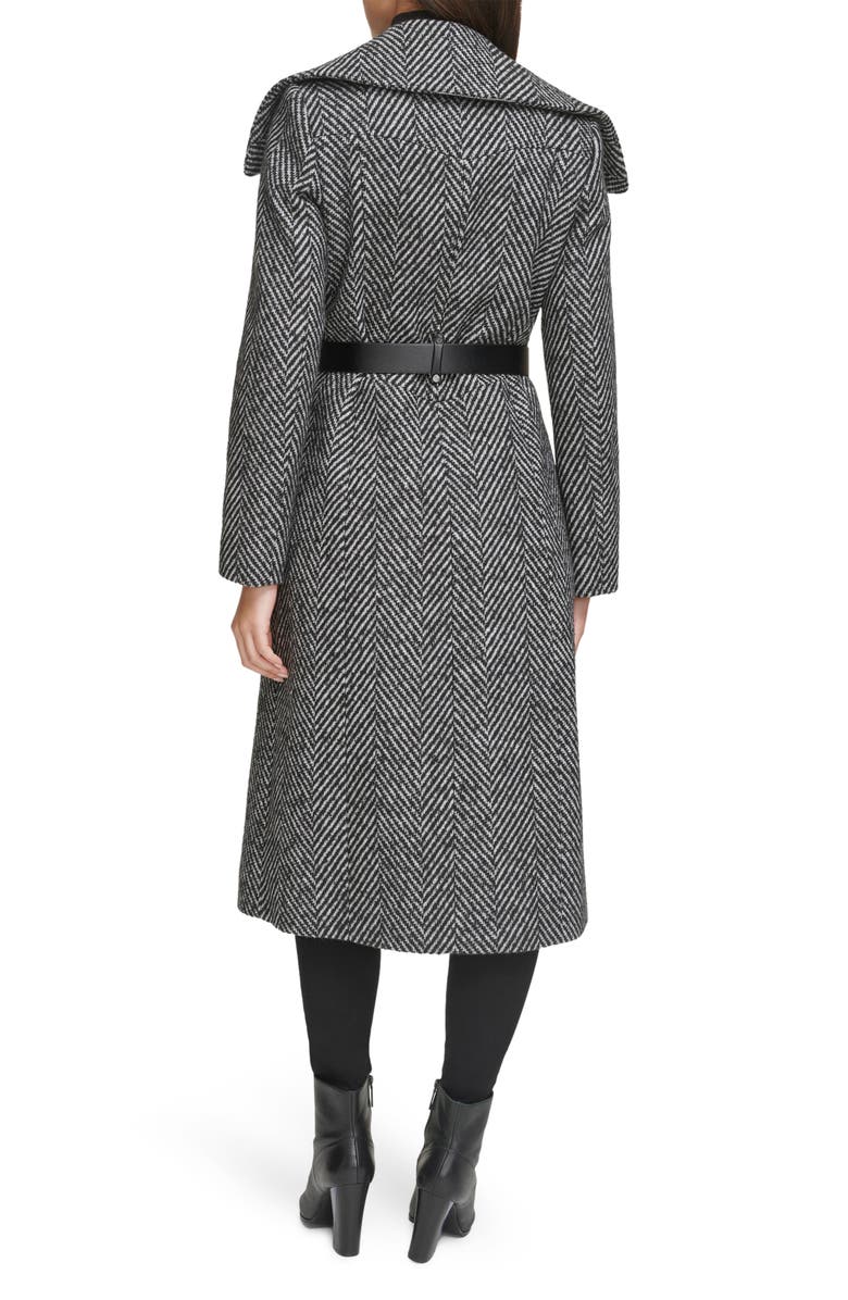 Kenneth Cole New York Textured Herringbone Tweed Coat | Nordstrom