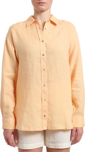 Mavi Jeans Long Sleeve Linen Button-Up Shirt | Nordstromrack