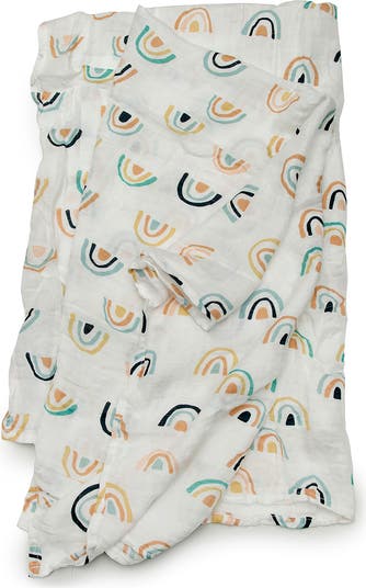 Loulou Lollipop Neutral Rainbow Muslin Swaddle Blanket | Nordstromrack