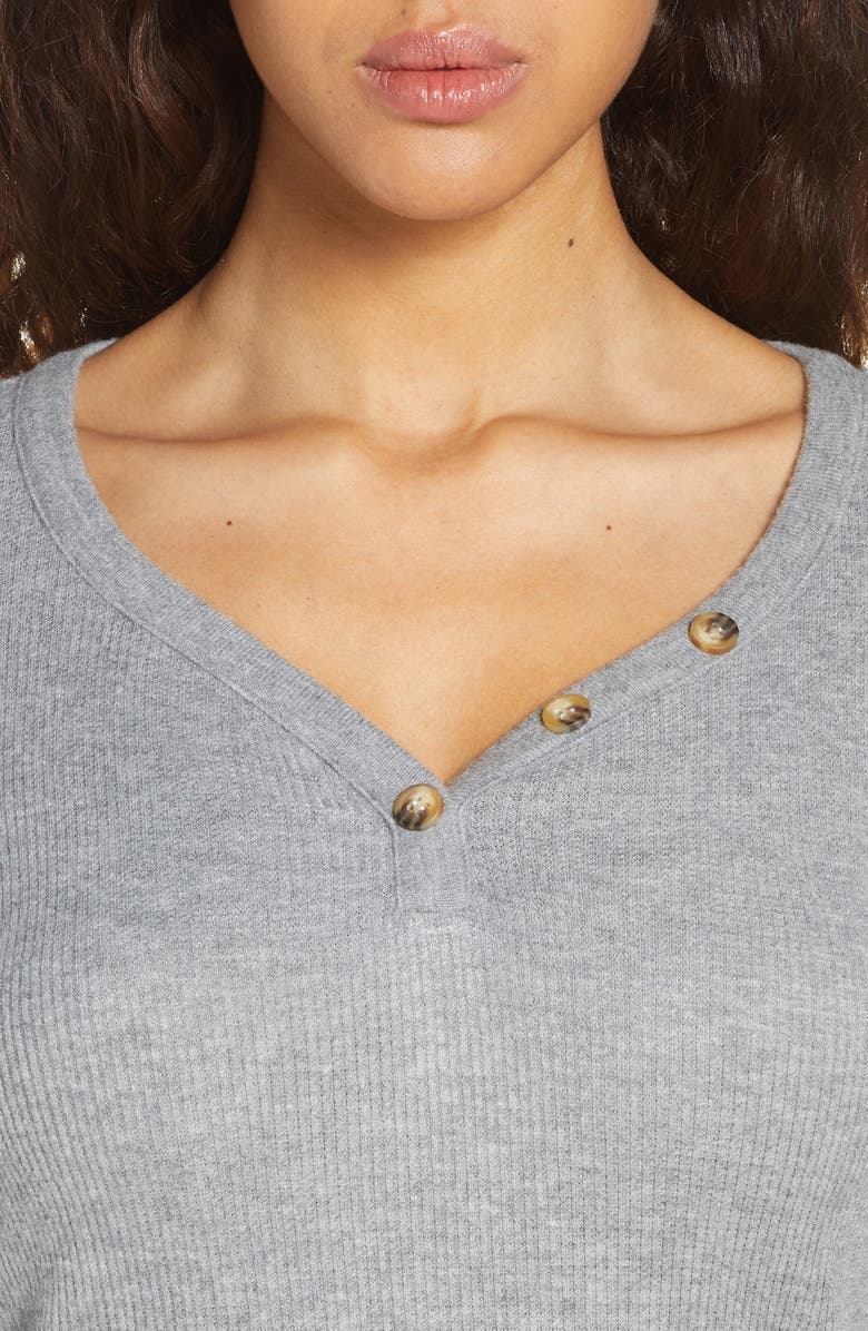 PJ Salvage Peachy Rib Henley Top | Nordstrom