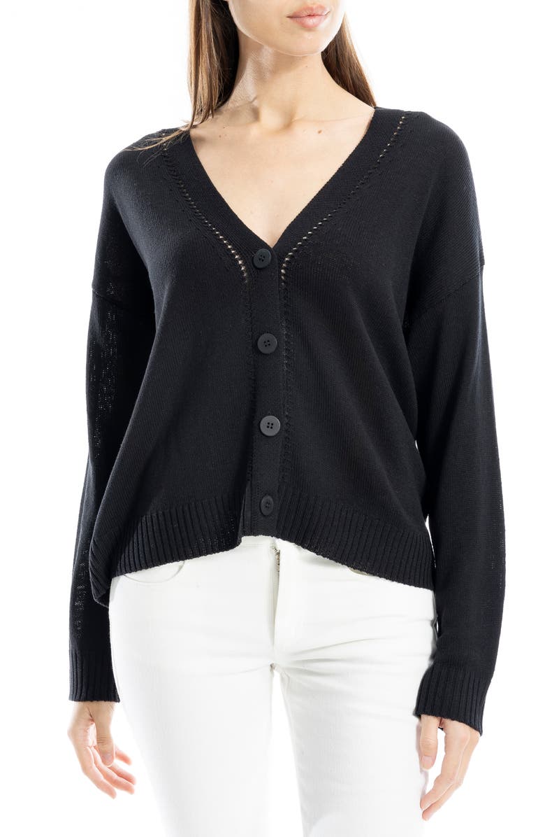 MAX STUDIO Pointelle Detail Cardigan | Nordstromrack
