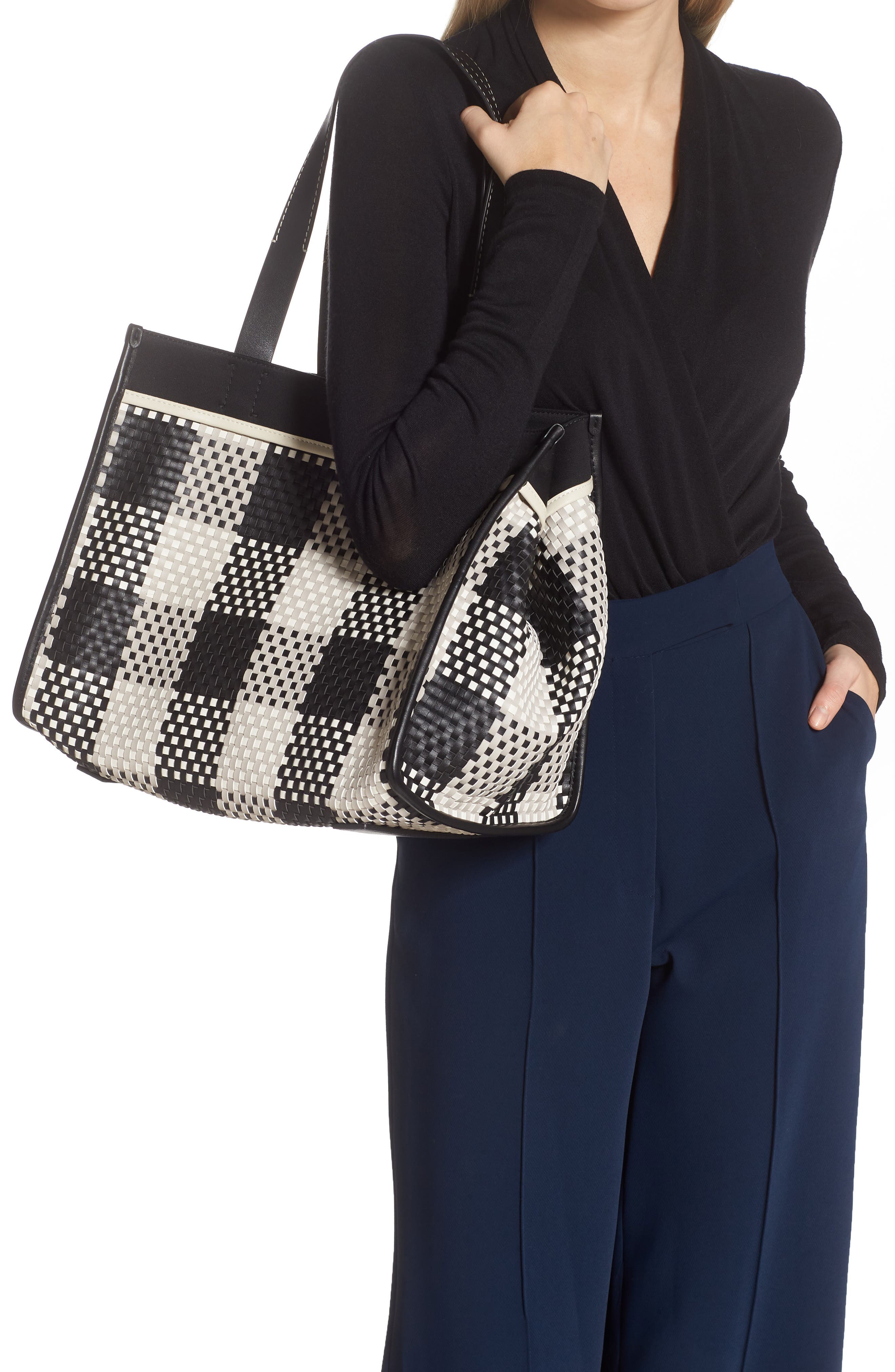 Proenza Schouler White Label Large Morris Woven Plaid Tote | Nordstrom