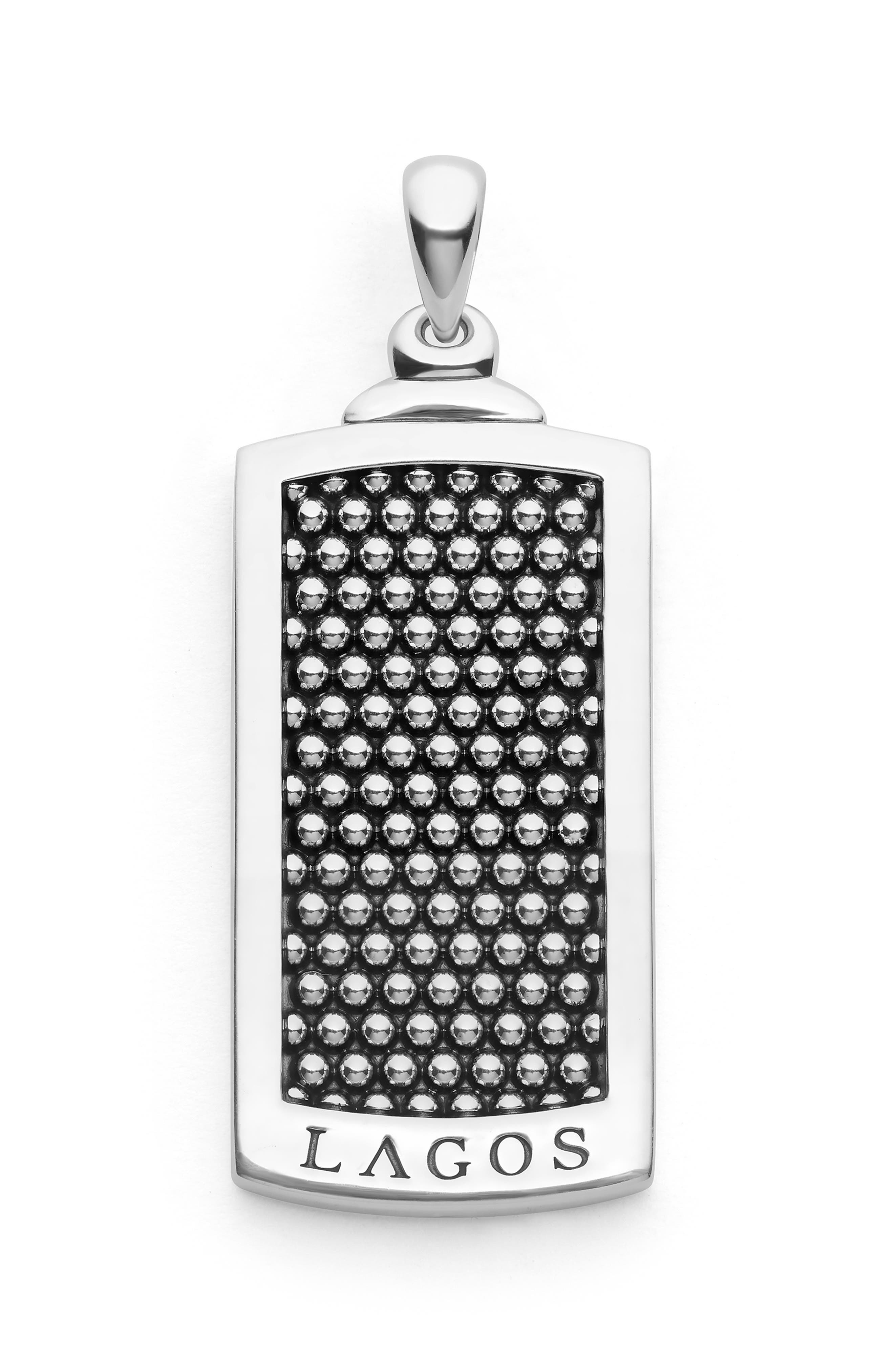 LAGOS Men's Anthem Caviar Beaded Tag Amulet | Nordstrom