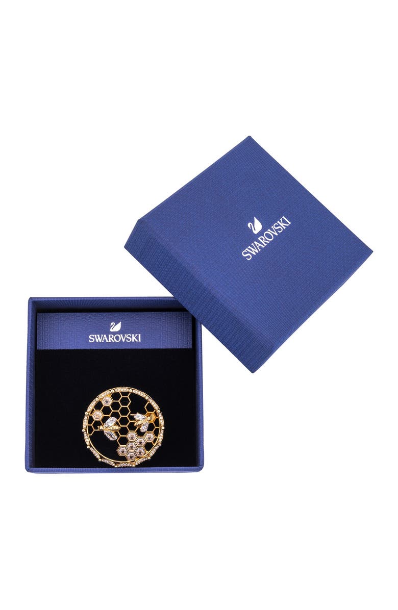 Swarovski Bee A Queen 23K Yellow Gold Plated Clear Swarovski Crystal ...